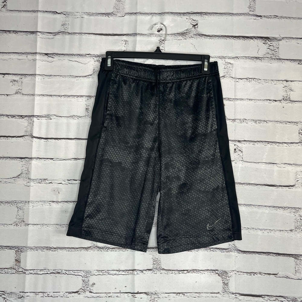 Nike Dri-Fit Black Geometric Pattern Athletic Shorts … - Gem